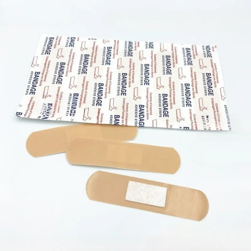 100pcs/set Skin Color Transparent Blue Color Band Aid Medical Strips ...