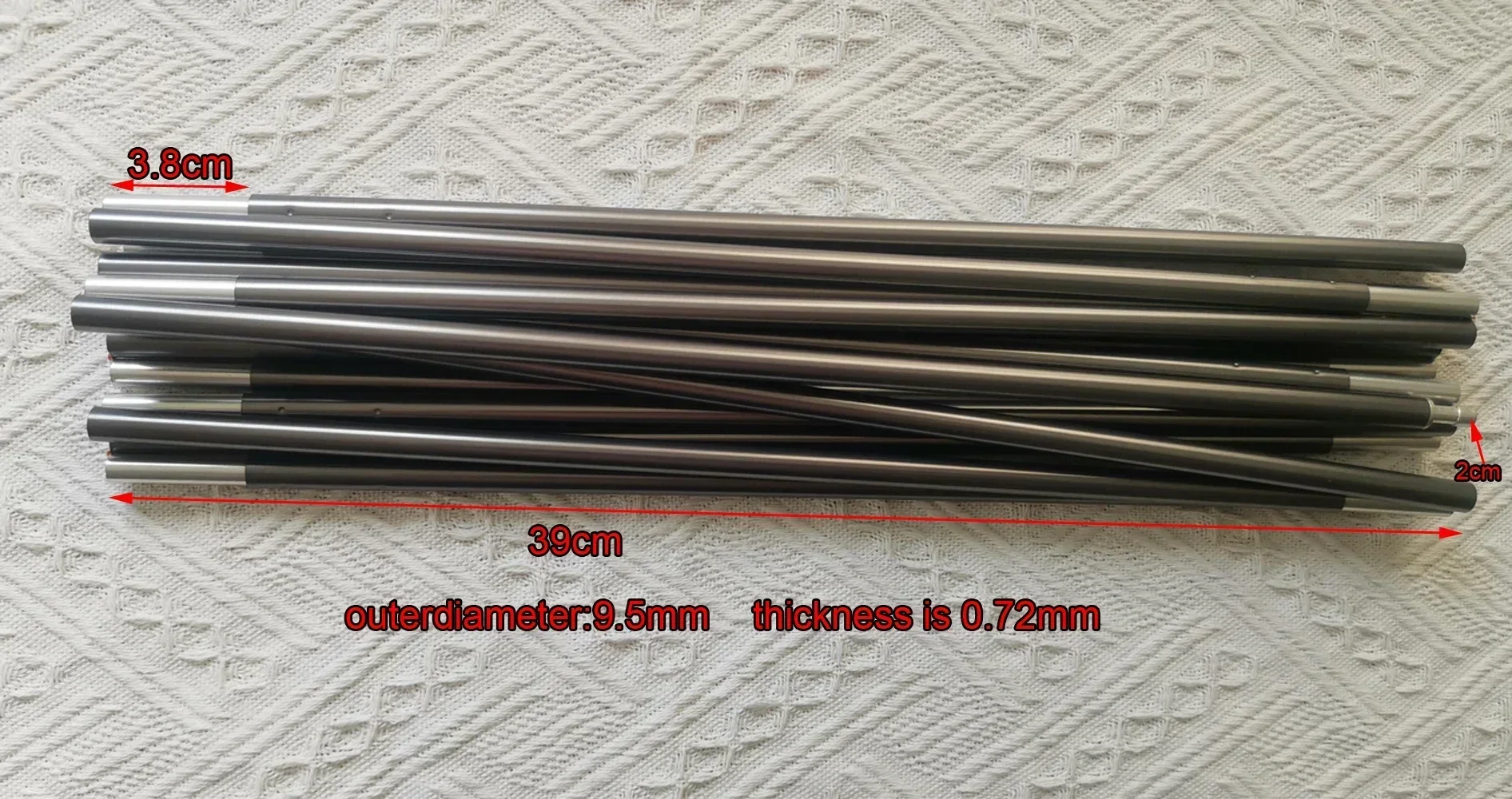 1Pc Outdoor Camping 9.5mm Aluminum Tent Pole 3.57M 4.98M 5.6M Alloy ...