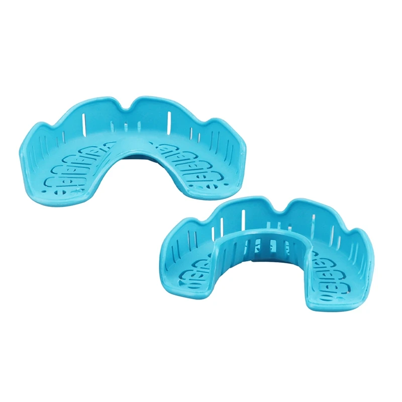 6Pcs-Pack-Dental-Plastic-Impression-Tray-Upper-and-Lower-Full-Mouth ...
