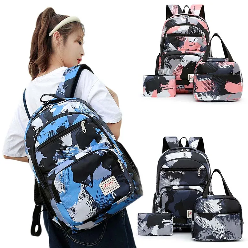 Korean-Kids-Backpack-Set-Large-Capacity-Student-Schoolbag-Trendy-Casual ...