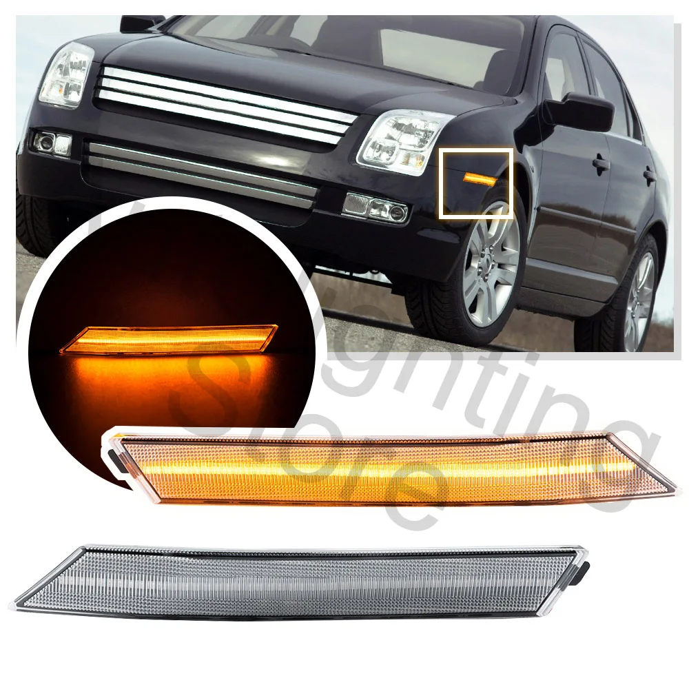 2PCS-LED-Bumper-Side-Blinker-Lamp-Turn-Signal-Light-for-Ford-Fusion ...