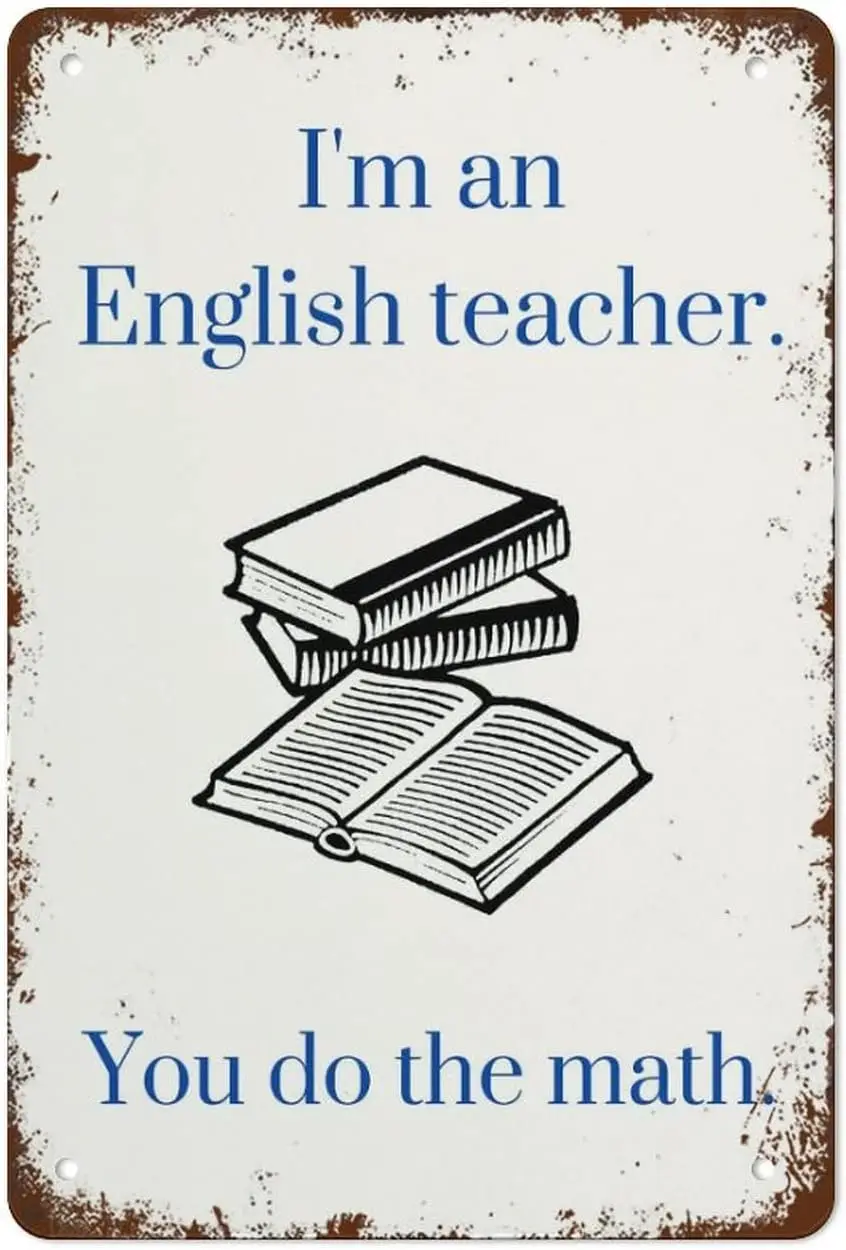 Funny-English-Teacher-Posters-Gift-English-Literature-Classroom-Decor ...