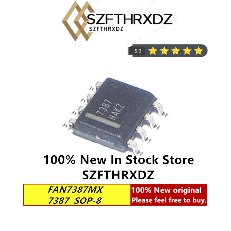 100% original novo fan7387mx sop 8 7387 sop8 auto oscilado, motorista ...