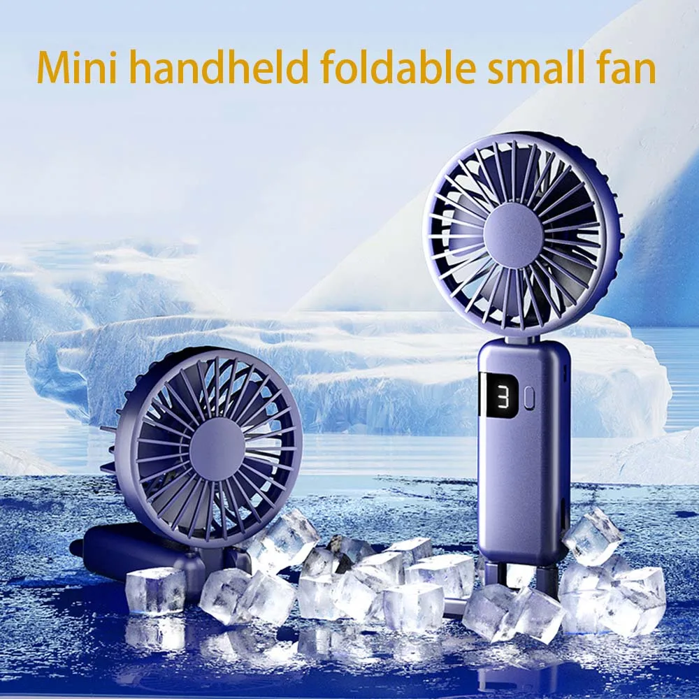 USB Handheld Mini Fan Foldable Portable Neck Hanging Fans 5 Speed USB ...