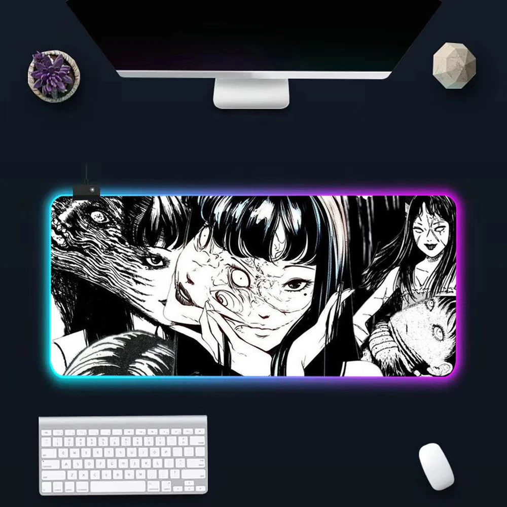 Thriller-Manga-Junji-Ito-Tomie-RGB-Pc-Gamer-Keyboard-Mouse-Pad-Mousepad ...