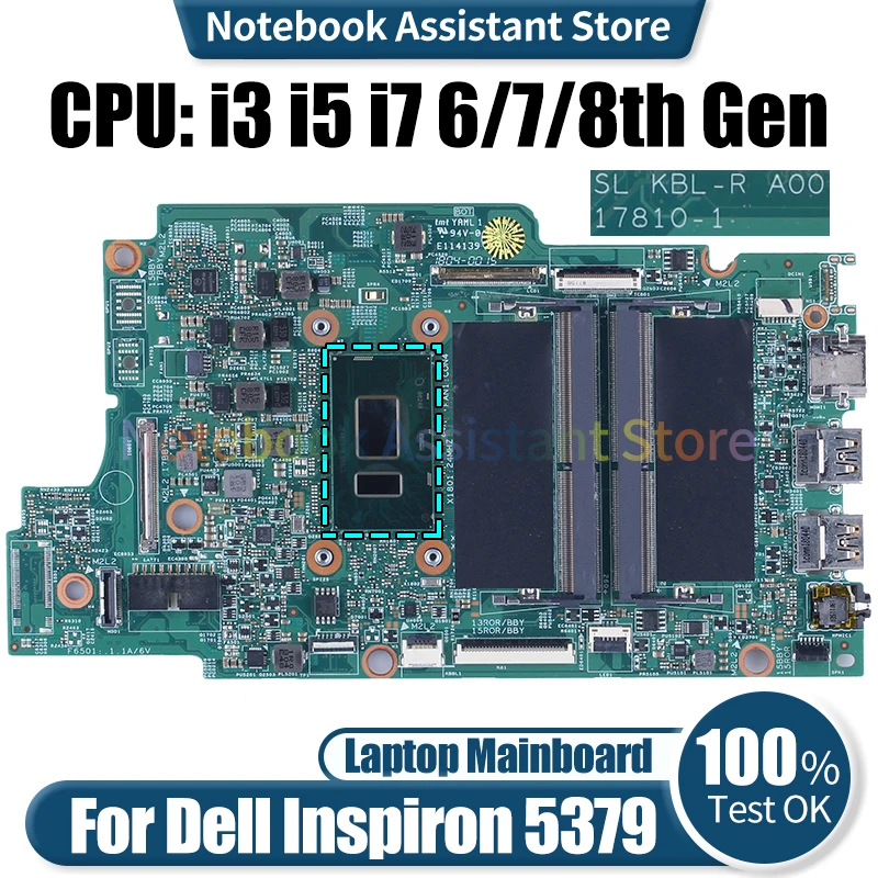 For-Dell-Inspiron-5379-Laptop-Mainboard-17810-1-0DNKMK-0GC2P6-073TVN ...