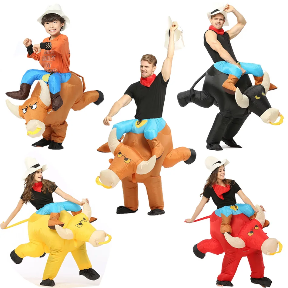 Ride-Bull-Inflatable-Halloween-Costume-For-Adult-Kids-Cowboy-Cattle ...