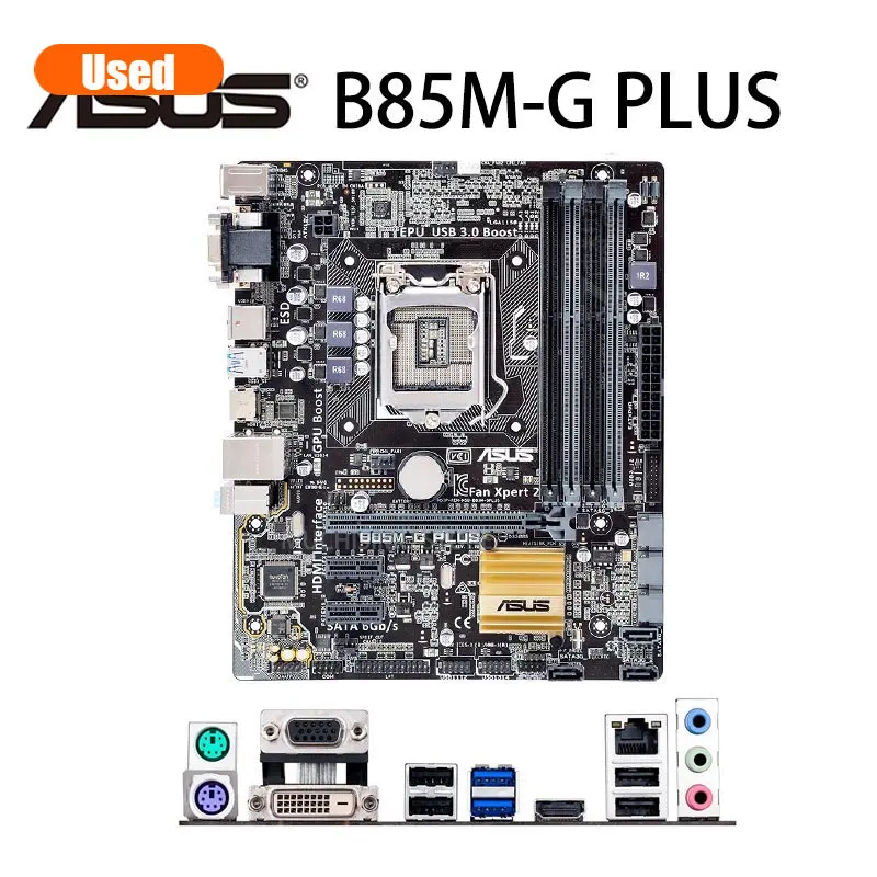 Lga 1150 asus B85M G plus placa mãe micro atx b85m g plus systemboard ddr3 para intel b85 32gb ...