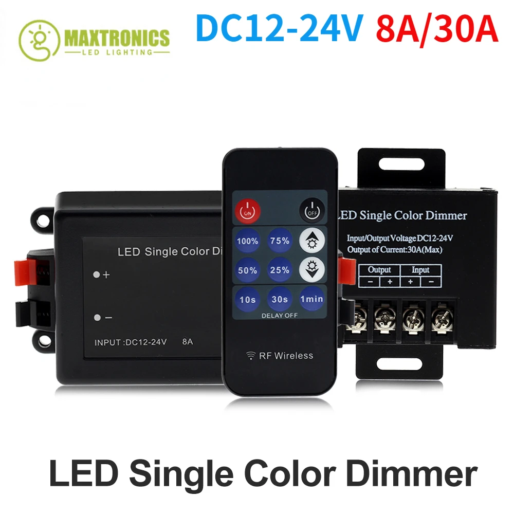 New-LED-Single-Color-Dimmer-Wireless-LED-Controller-11-Key-RF-Remote ...