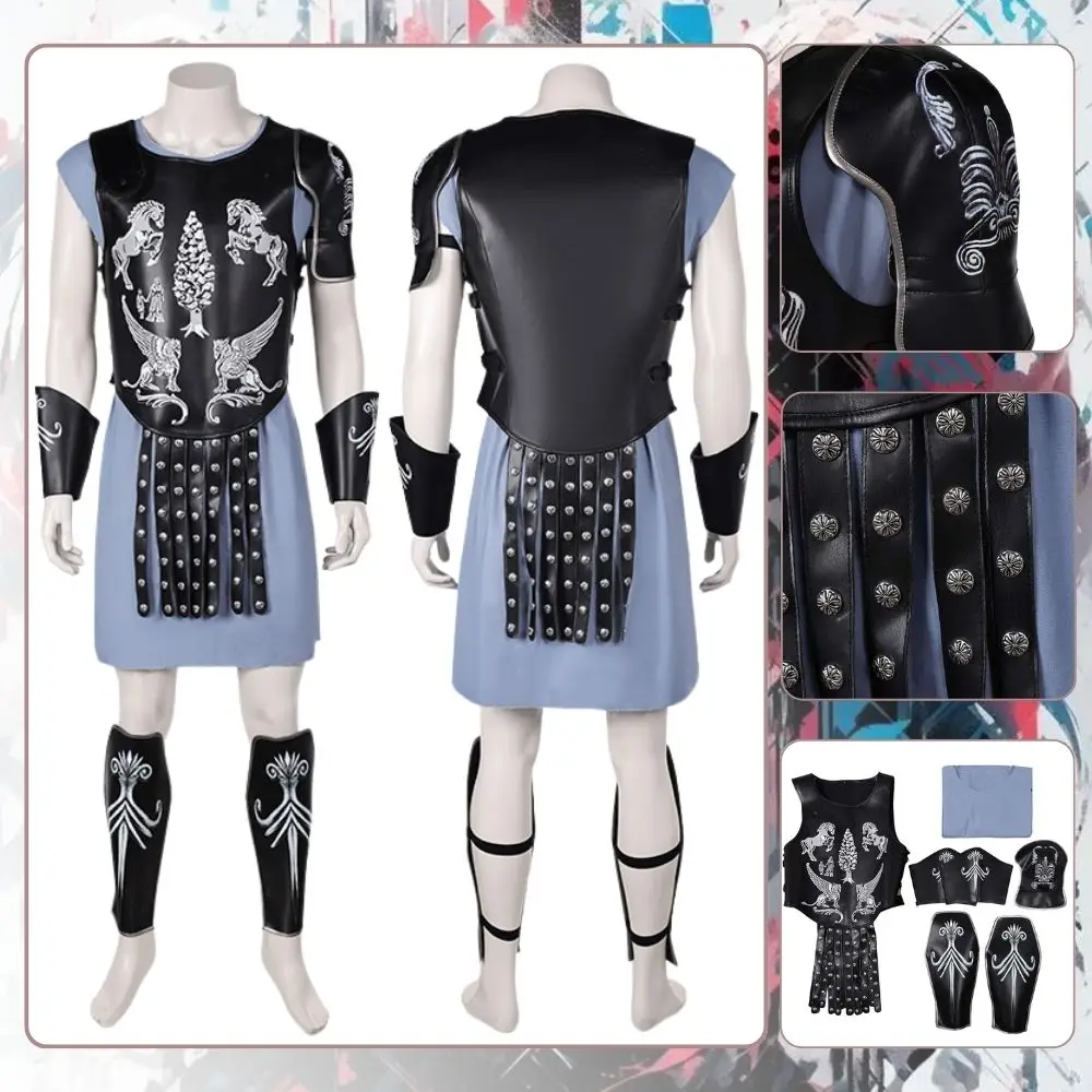 Gladiator Costume Maximus Cosplay Disguise for Men Knight Warrior ...