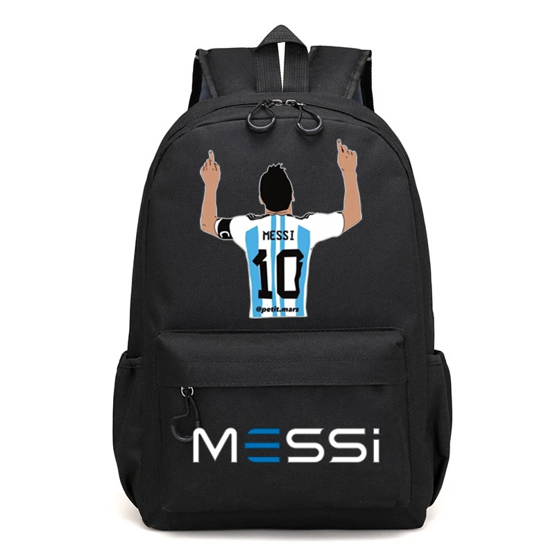 Messi Backpack Female Male Student College School Bag Badge Girl Boys ...