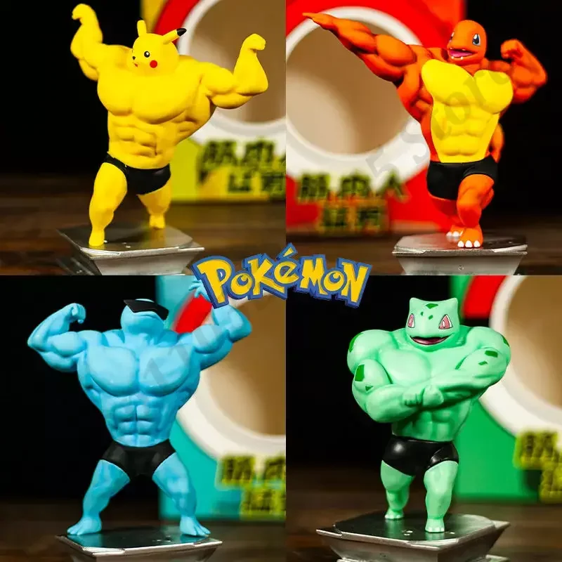 Figura-de-acci-n-de-Anime-de-Pok-mon-Pikachu-Charmande-Cosplay-Muscle ...