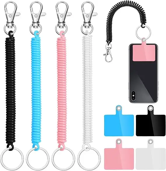 Phone-Lanyard-Tether-with-Patch-Stretchy-CellPhone-Anti-loss-Wrist ...