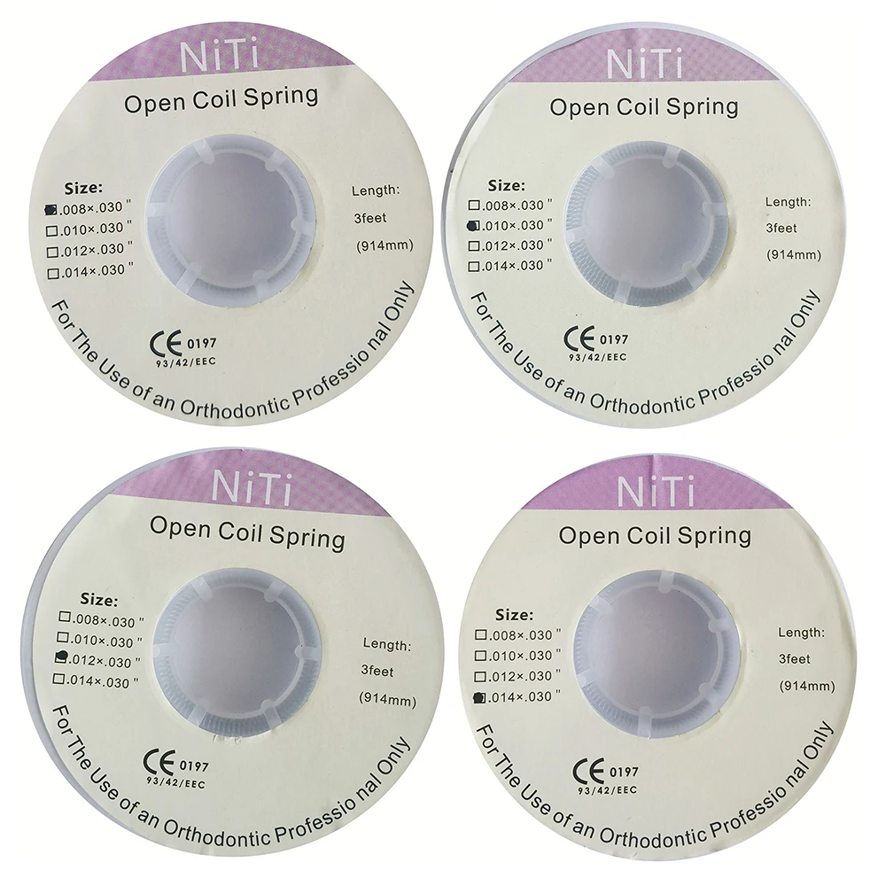 10-20Pack-AG-Dental-Orthodontic-Open-Coil-Spring-Niti-Elastic-Open-and ...