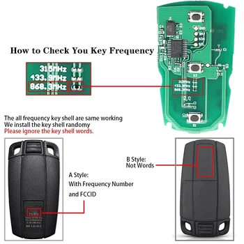 KEYYOU Remote Key 315MHz 433Mhz 868MHz Chip For BMW CAS3 1/3/5/7 Series ...