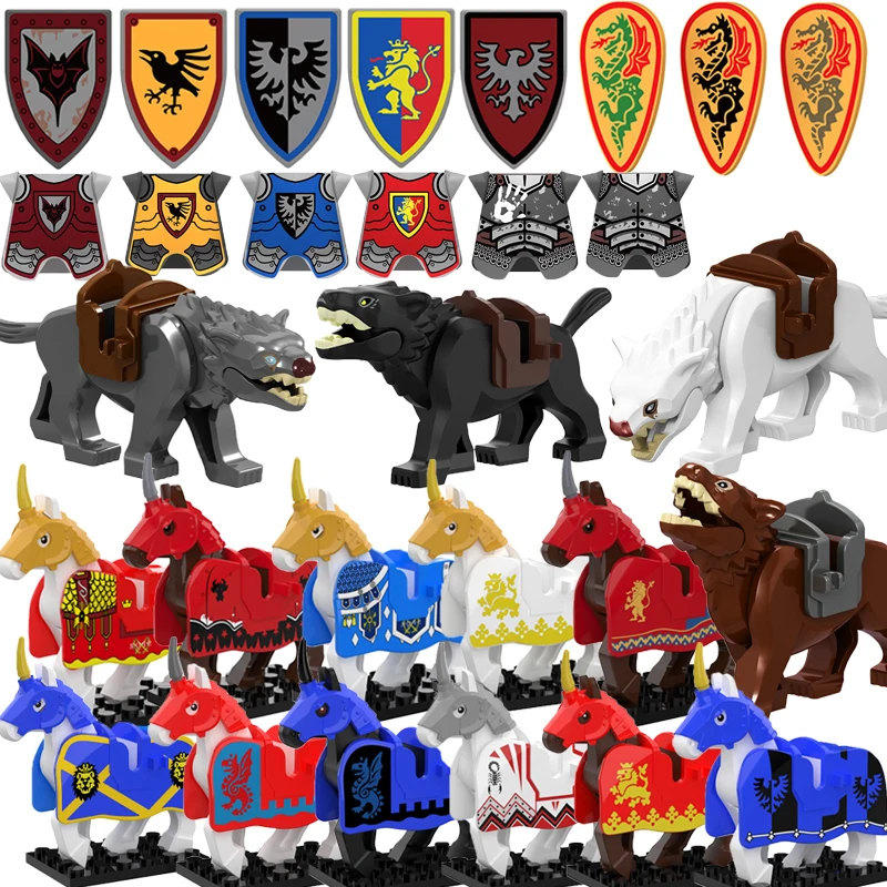 Medieval-Scorpion-Red-Lion-Warhorse-White-Wolf-Dwarf-Mount-Building ...