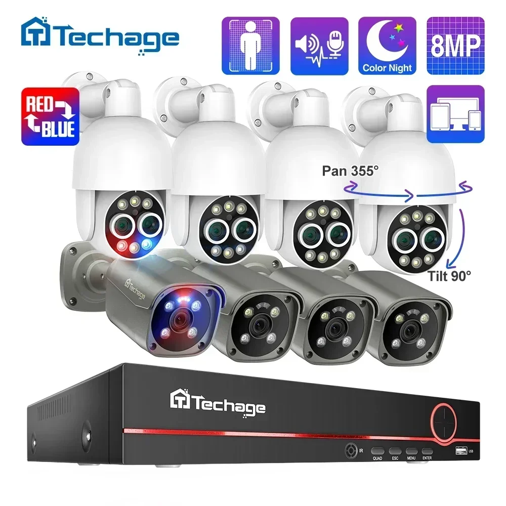 Techage-sistema-de-c-maras-de-vigilancia-Kit-de-seguridad-de-v-deo-CCTV ...
