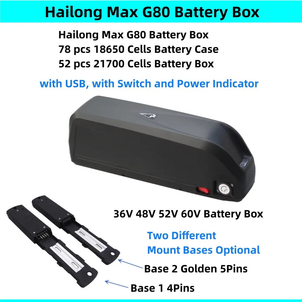 70 78 Pcs 18650 Cells Ebike Battery Box Solutions Hailong Max G80 ...