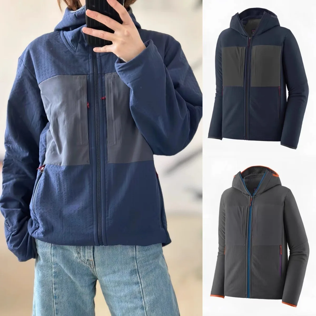 ARC Outdoor Color-blocking Windproof and Water-repellent Couple ...