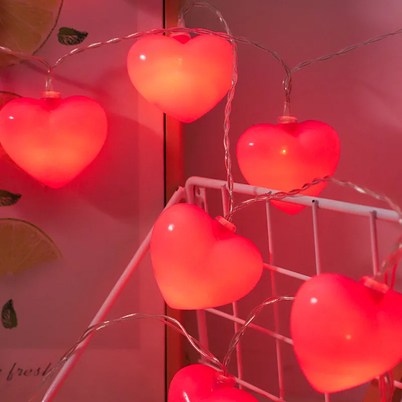 LED-Red-Love-Heart-String-Lights-for-Xmas-Garland-Party-Christmas ...