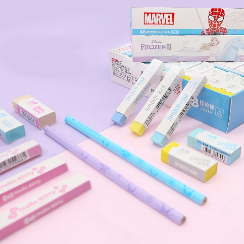 30pcs-Disney-Pencil-Eraser-Anime-Elsa-Spider-Man-4b-Student-Eraser ...