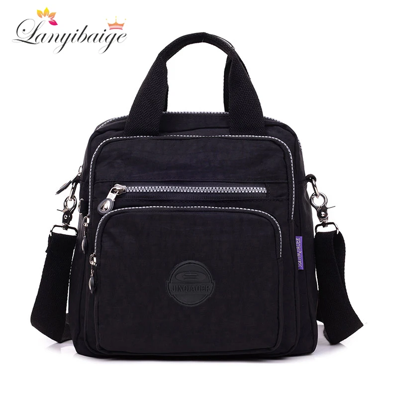 Women-Nylon-Leather-Travel-Backpack-Female-Bagpack-School-Shoulder-Hand ...