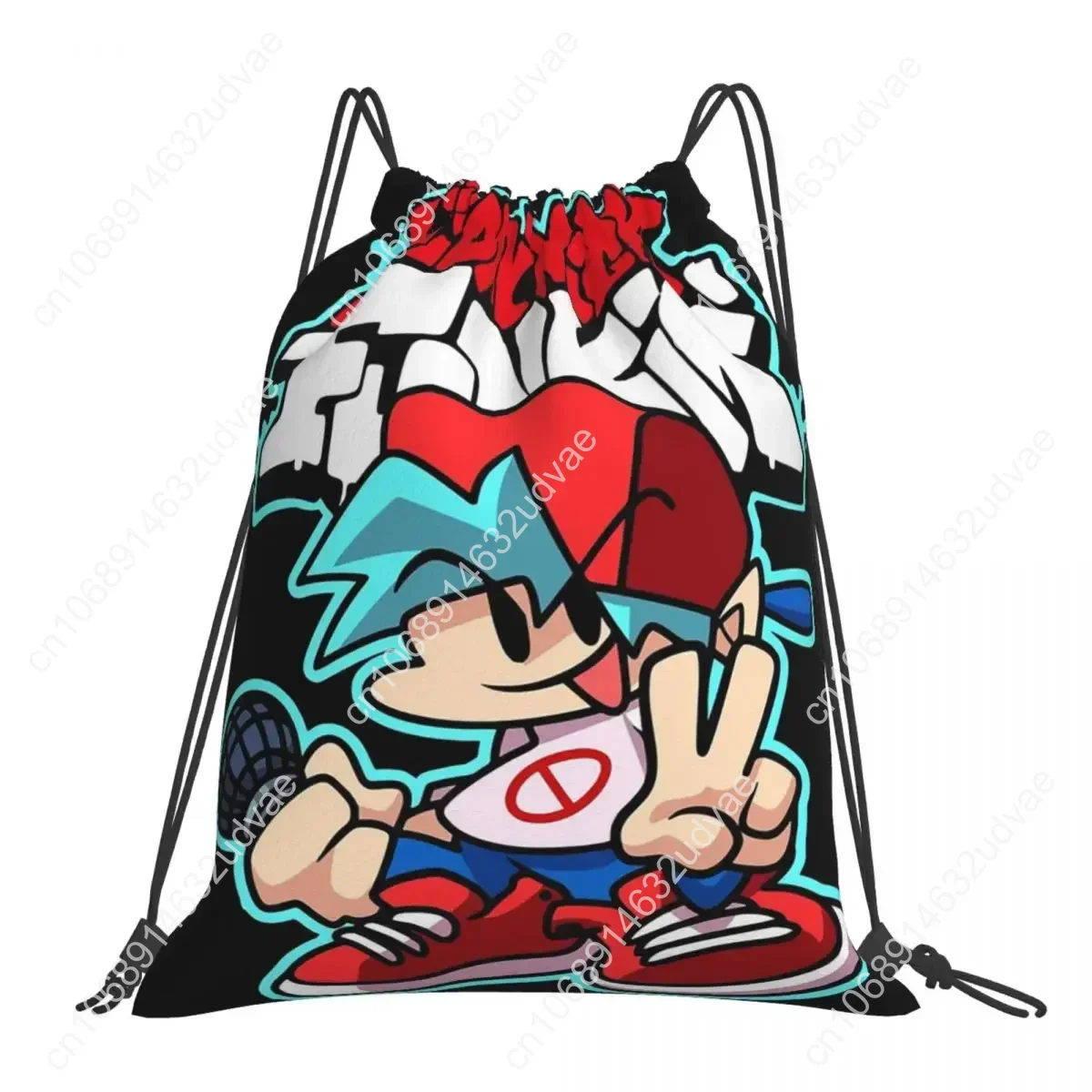 Friday Night Funkin, Boyfriend Backpacks Portable Drawstring Bags ...