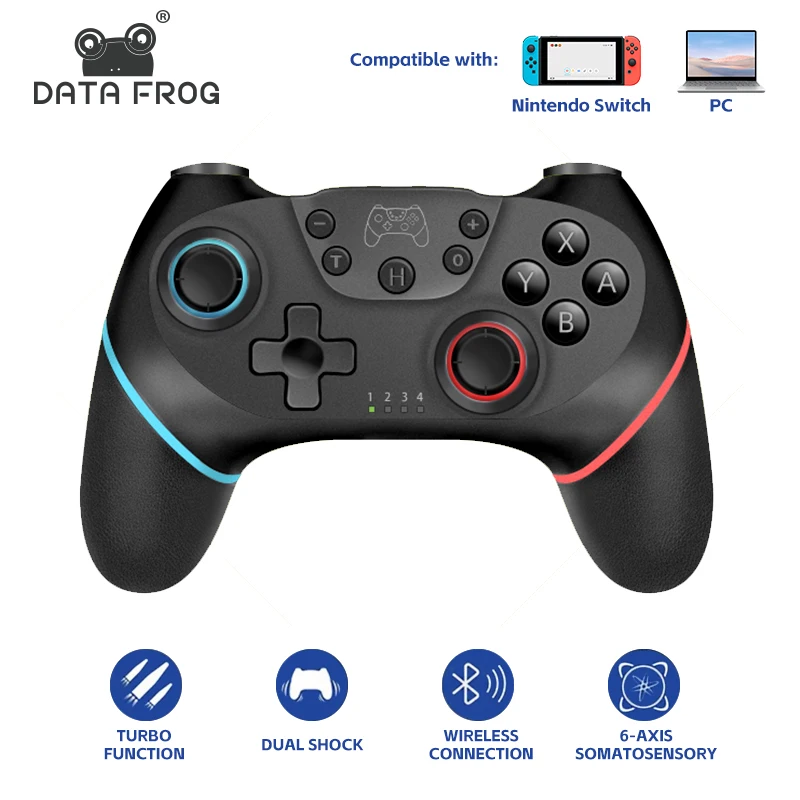 DATA-FROG-Switch-Pro-Controller-Wireless-Bluetooth-Gamepad-Joystick-For ...