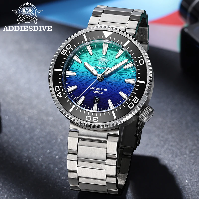 ADDIESDIVE Diving 1000m Automatic Watch Men Mechanical 8215 Movement ...