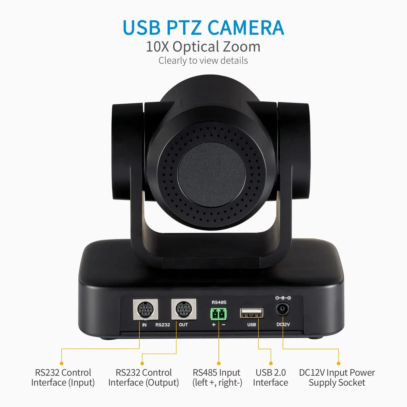 FEELWORLD USB10X USB PTZ Video Conference Camera with 10X Optical Zoom ...