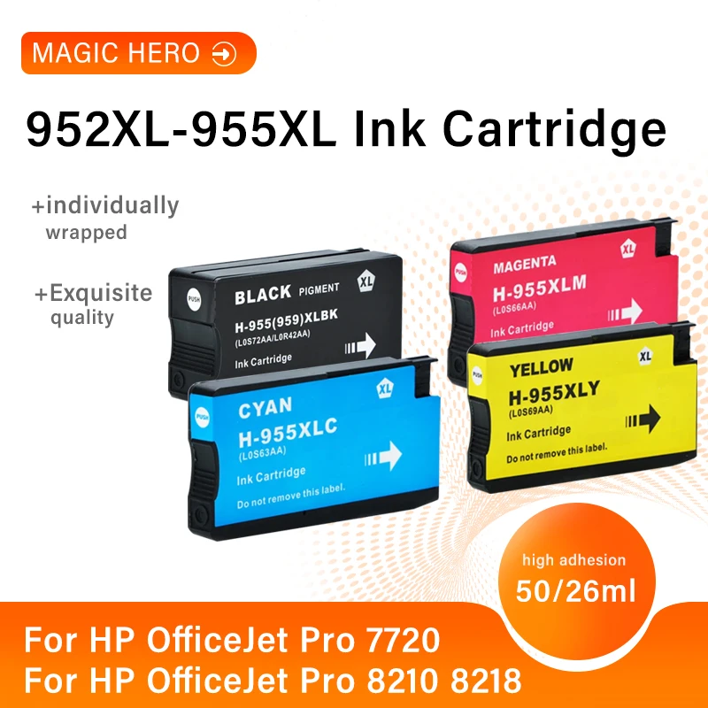 With Chip For HP OfficeJet Pro 7720 7730 7740 8210 8218 8710 8715 8718 ...
