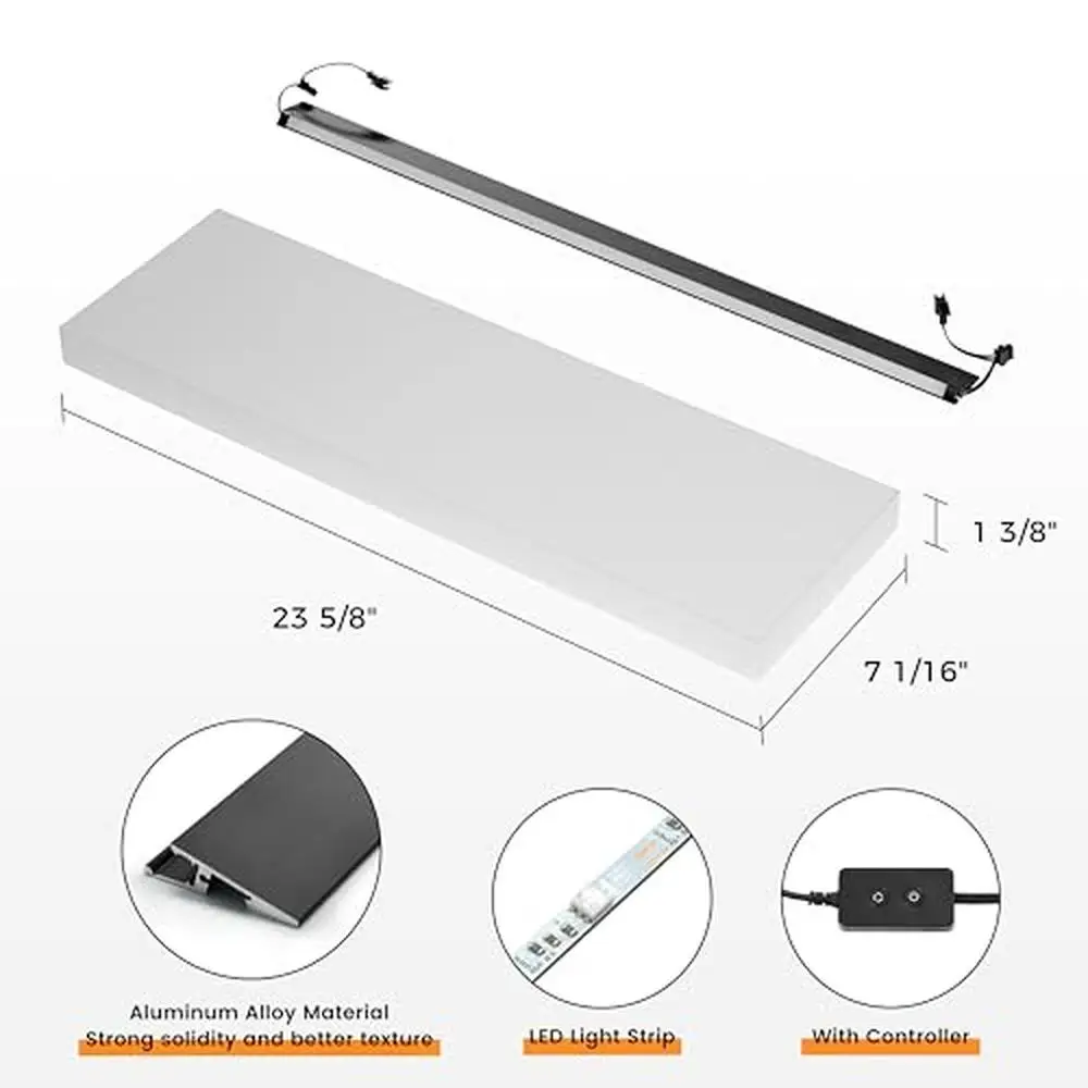 Floating RGB Light Shelf – Inspire Interiors Hub