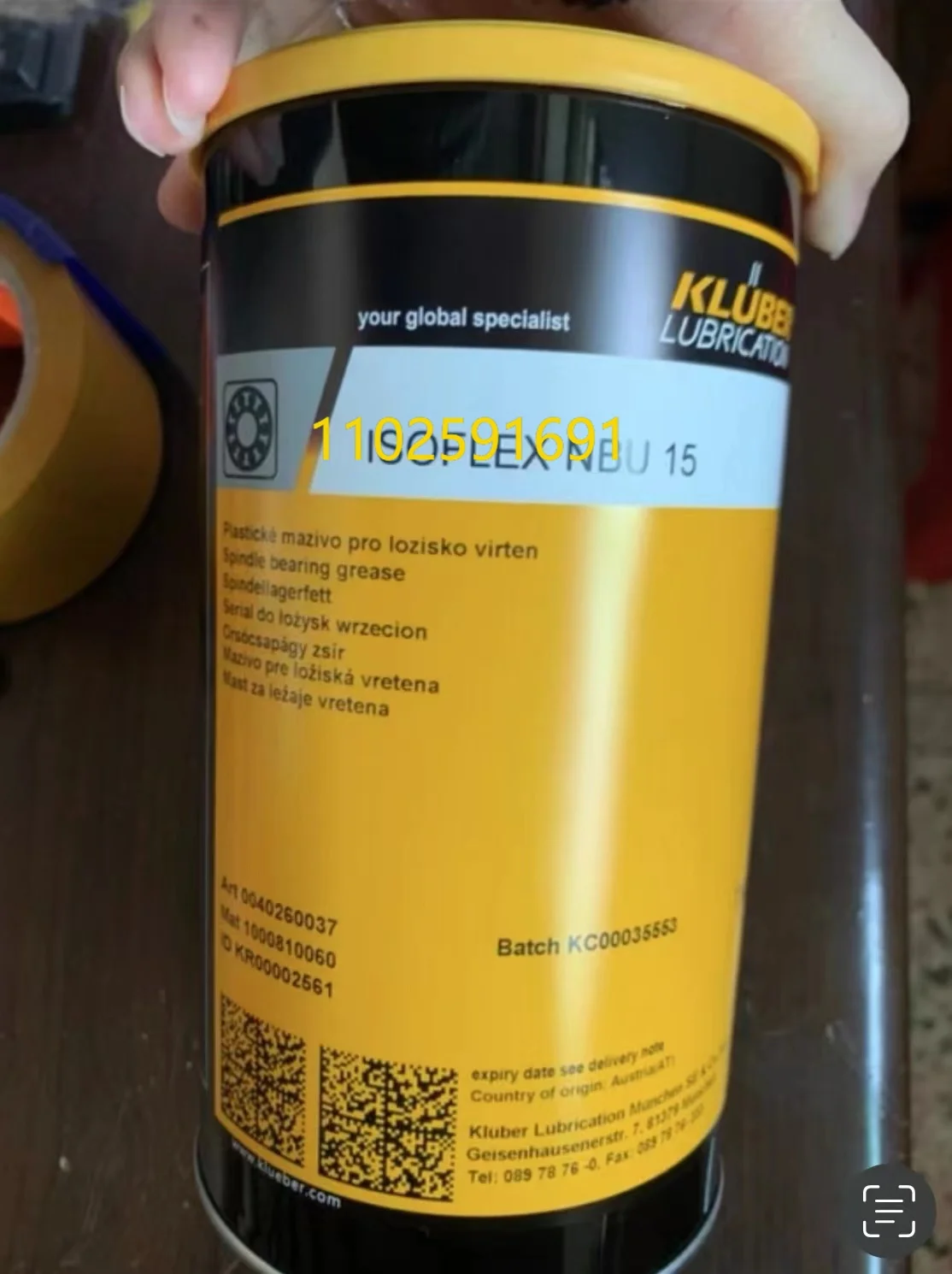 Lubricantes-KLUBER-NBU-15-grasa-de-rodamiento-1KG-ISOFLEX-Industrial ...
