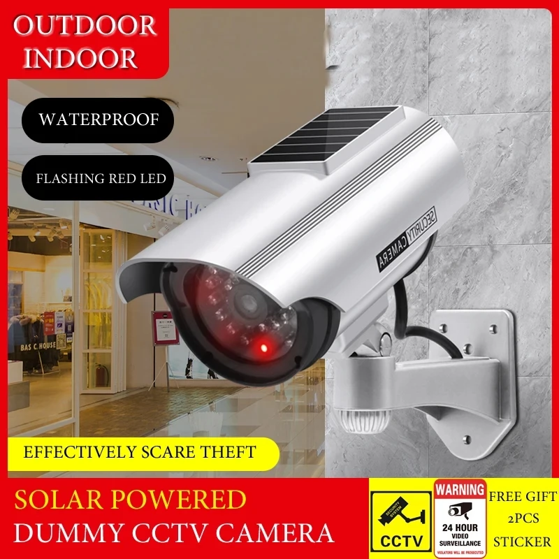 Fake-Closed-circuit-Solar-Powered-Waterproof-Camera-CCTV-Bullet-Camera ...