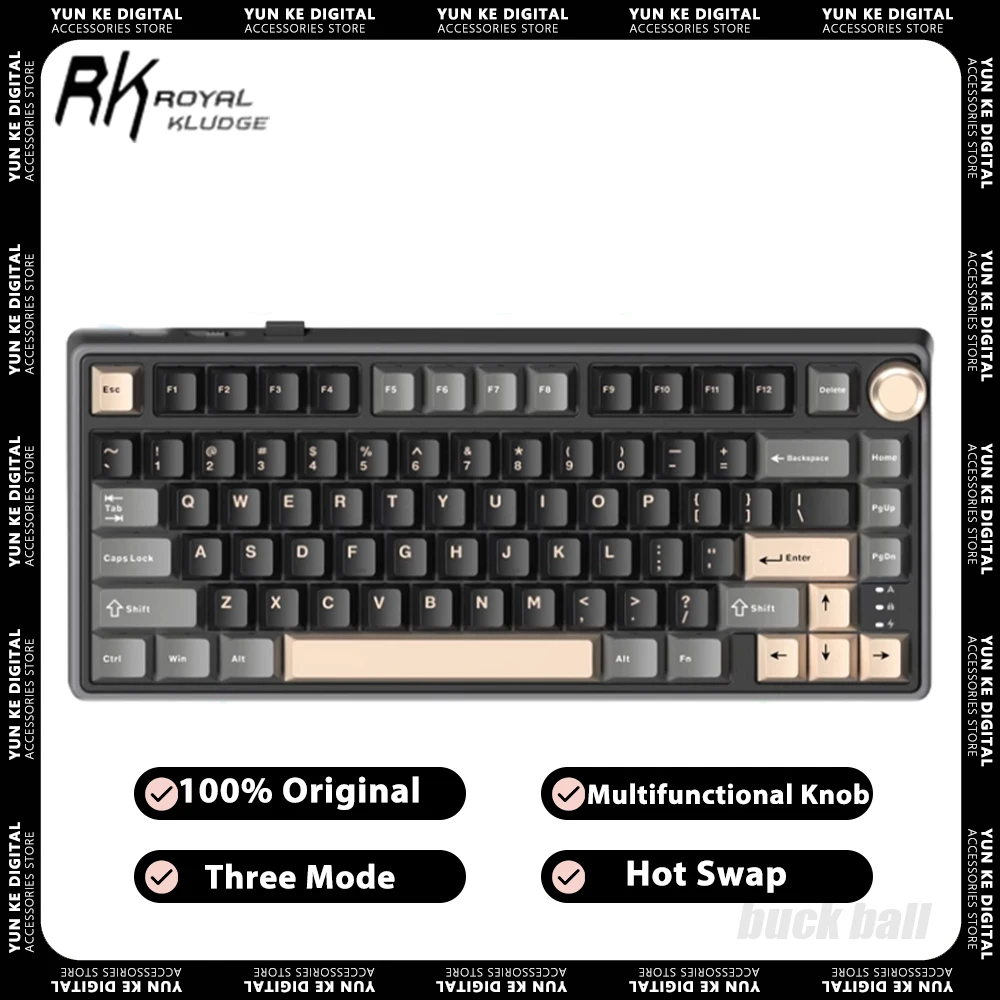 Teclado-mec-nico-RK-R75-perilla-multifuncional-tres-modos-intercambio ...