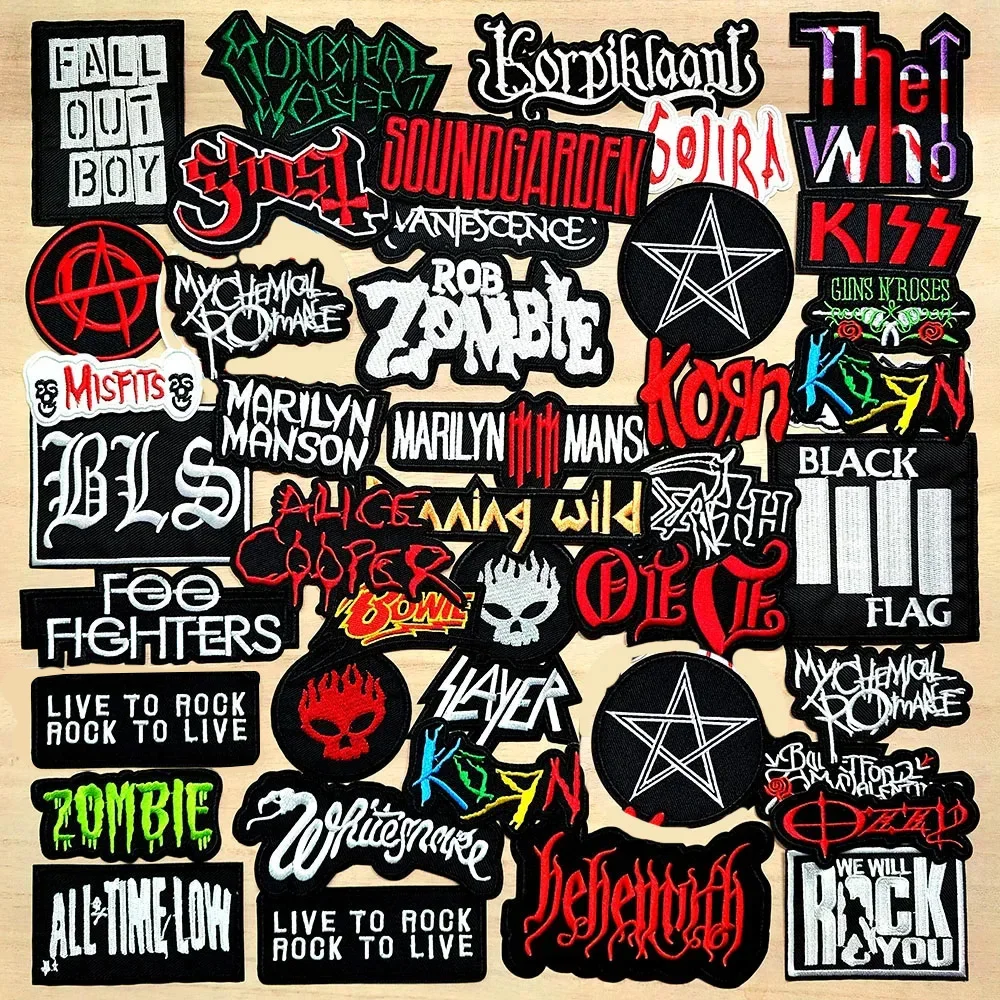 Band-ROCK-PUNK-Cloth-Mend-Decorate-Iron-On-Patch-Clothes-Apparel-Sewing ...