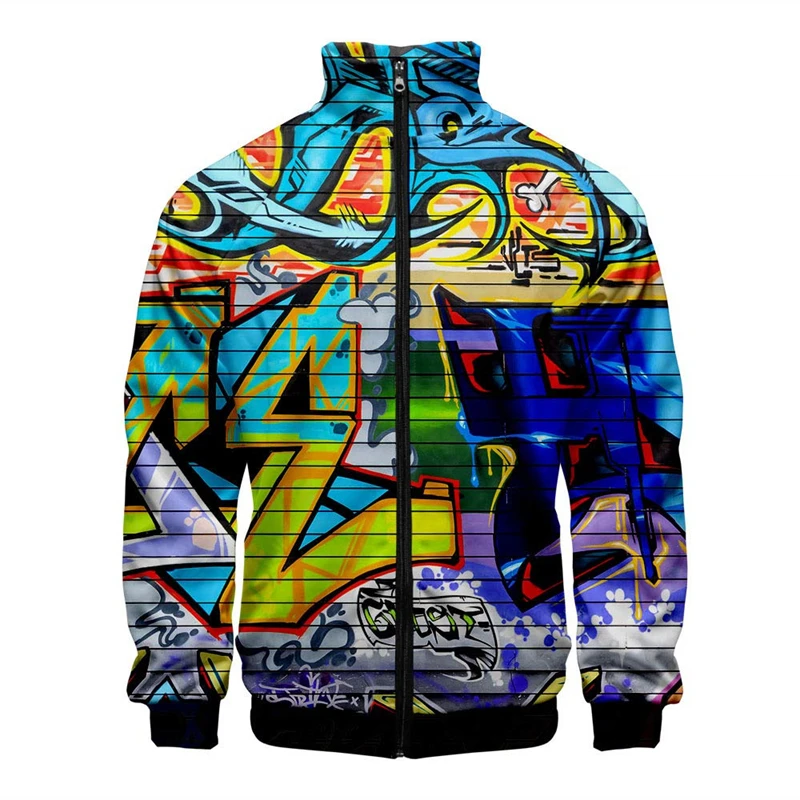 New-Funny-Graffiti-Pattern-3D-Jacket-Men-Women-Harajuku-Hip-Hop-New ...