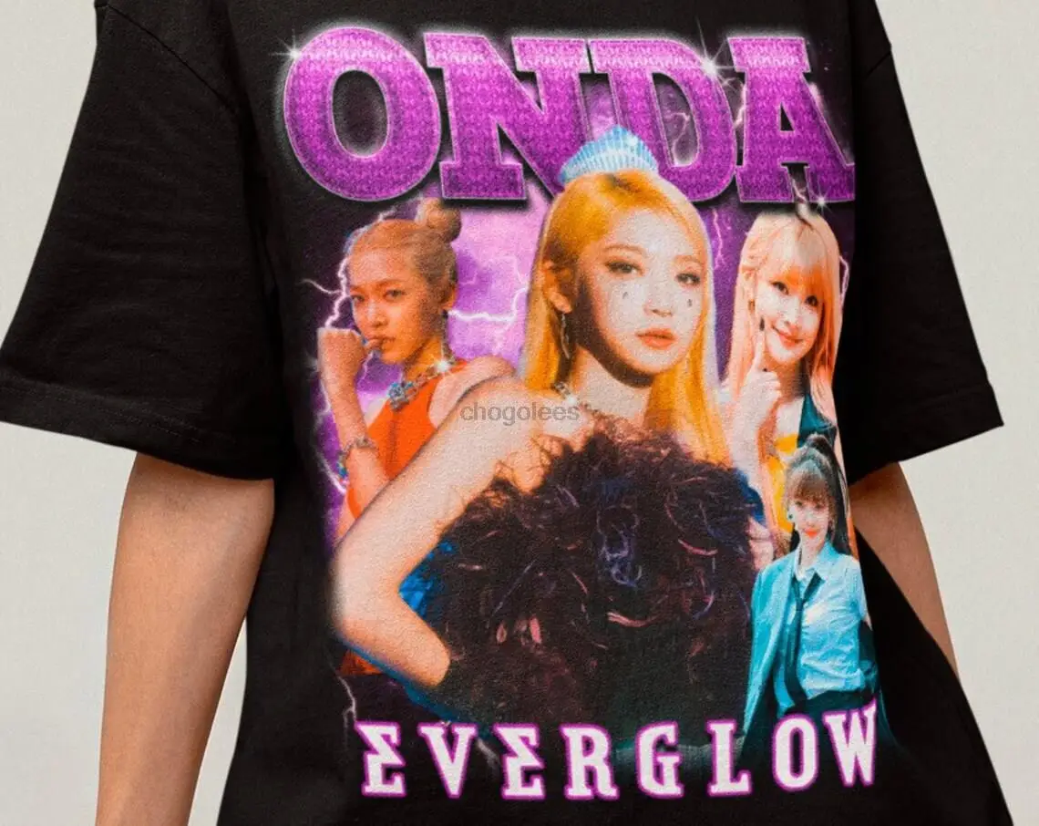 Everglow-Onda-Retro-90s-Bootleg-T-shirt-Kpop-Shirt-Kpop-Merch-Kpop-Gift ...