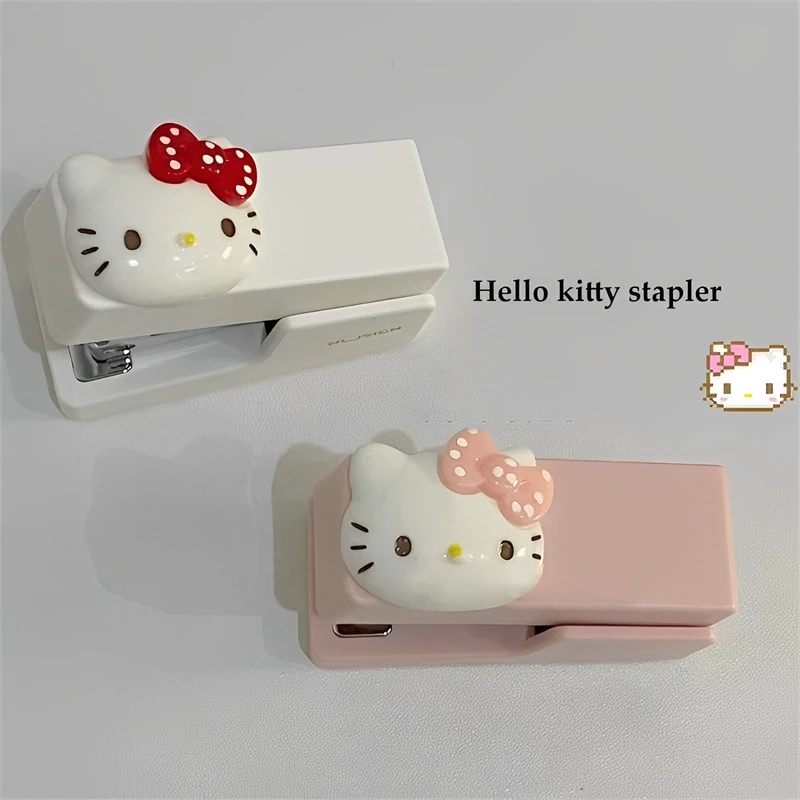 Sanrio Kawaii Hello Kitty Stapler Cartoon Mini Non-slip Substrate ...