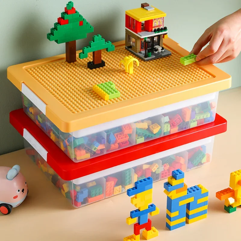 Kids Building Blocks Lego Storage Box Plastic Container with 2 Layer ...