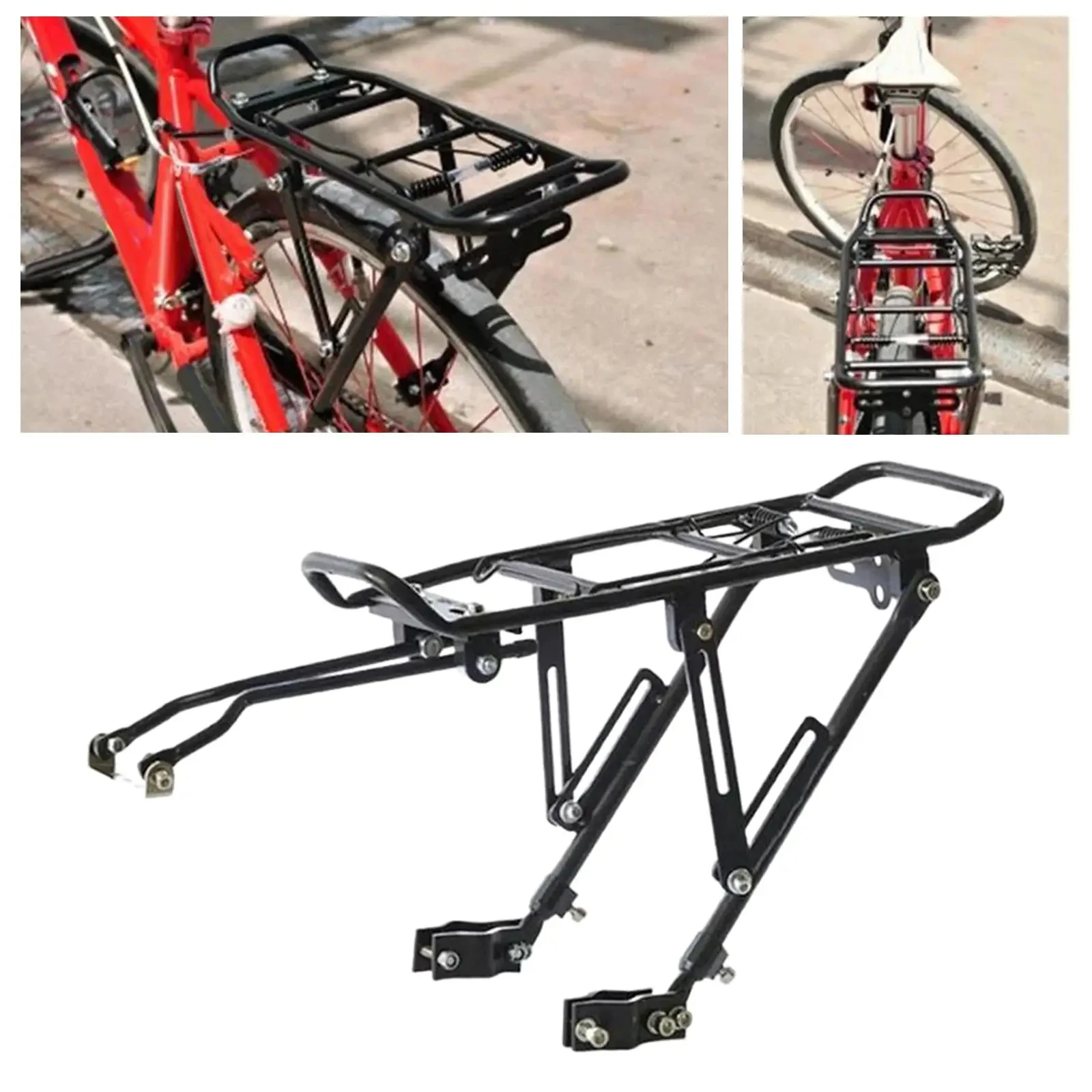 Bicycle-Rear-Luggage-Cargo-Rack-55lbs-Alloy-Carrier-Bracket-Tailstock ...