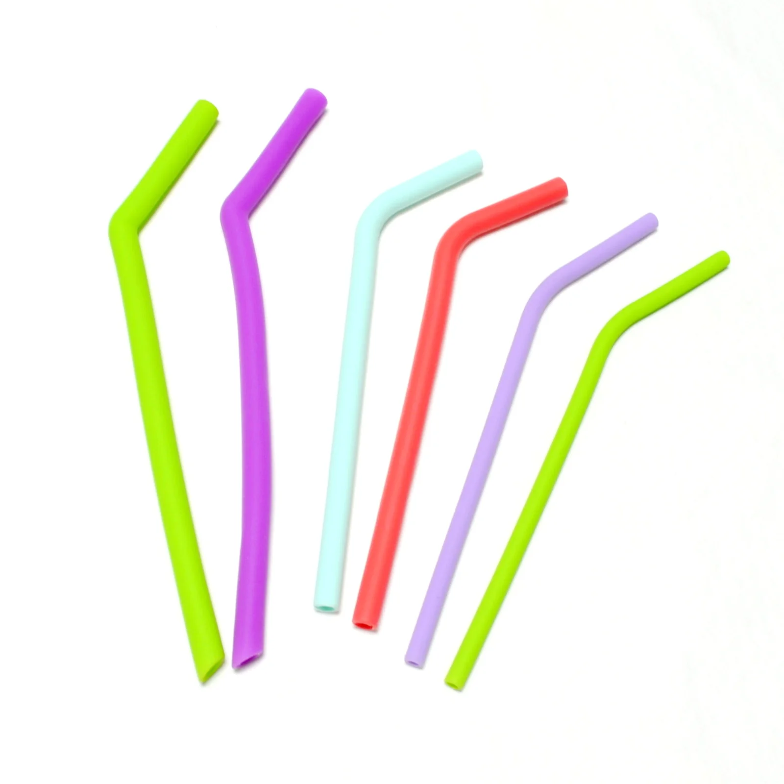 Reusable-Silicone-Drinking-Straws-without-brush-Eco-Friendly-Foldable ...
