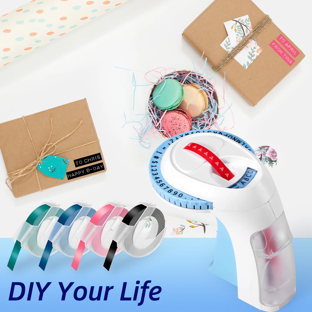 1 imprimante 4 bandes 8 - Machine à imprimer en relief 3D portative ...