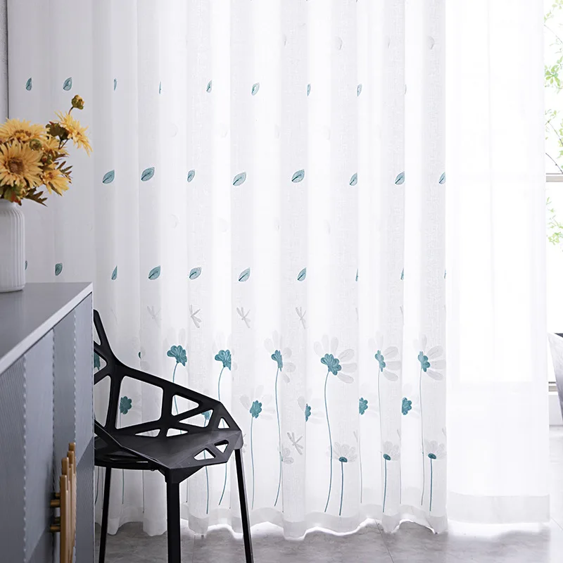 Modern-Minimalist-Linen-Dreamy-White-Window-Screens-Translucent-Bay ...