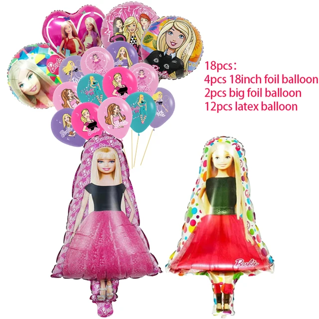 Pink Girl Barbiee Birthday Decoration Party Supplies Balloon Banner ...