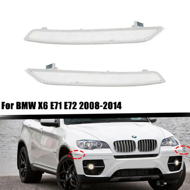 Pair Left&Right Reflective Strips For BMW X6 E71 E72 2008 2009 2010 ...