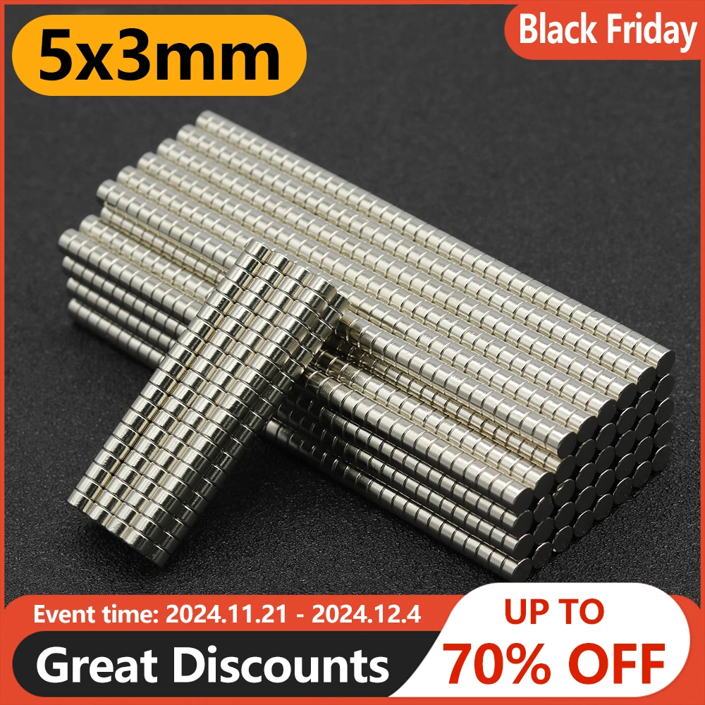 10-2000Pcs-5mm-x-3mm-N35-NdFeB-Small-Round-Magnet-Super-Powerful ...