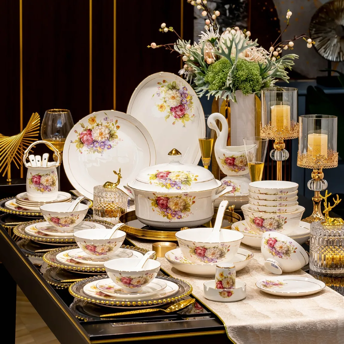 60pcs-European-Style-Dinnerware-Sets-Luxury-Bone-China-Tableware-Sets ...