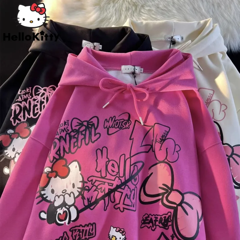 Sanrio-holgada-Sudadera-con-capucha-para-hombre-y-mujer-su-ter-con ...