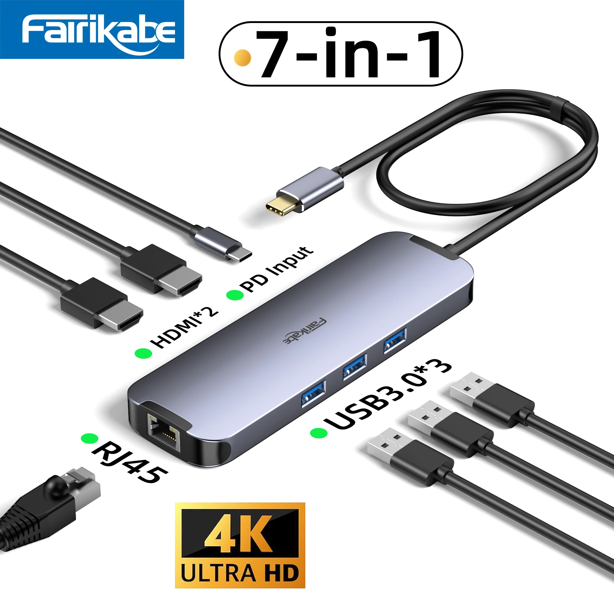 7in1-MultiPorts-Hub-TypeC-to-2HDMI-3xUSB3-0-Ethernet-RJ45-PD-4K60Hz ...